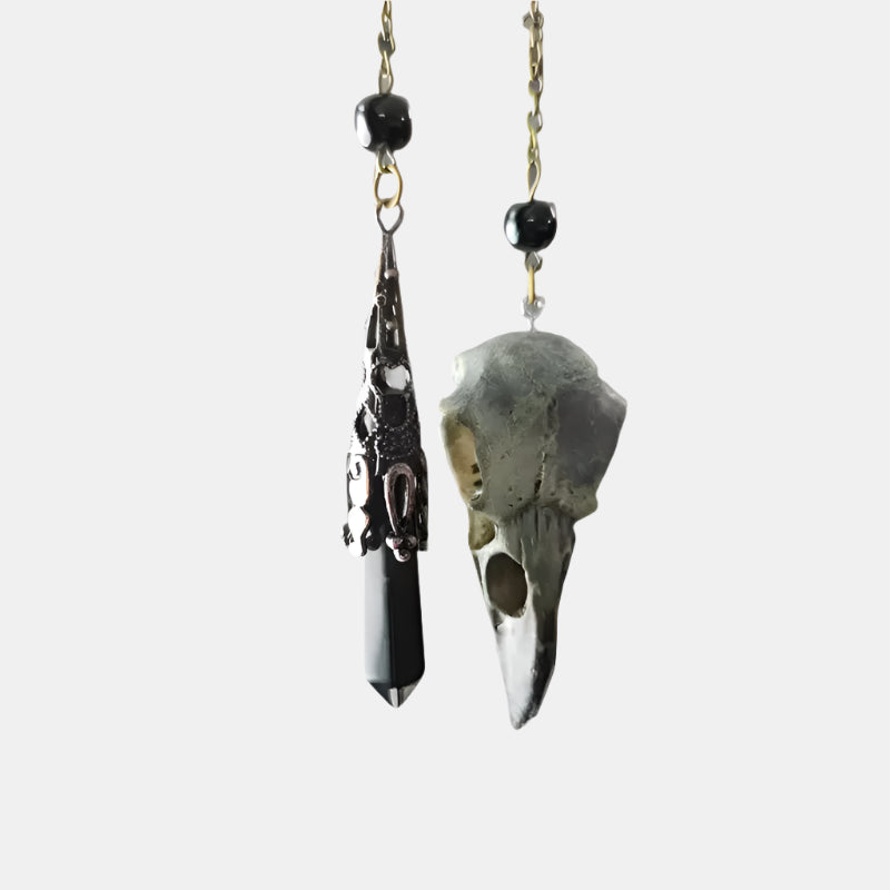 Set Pendulum and Raven Skull | Metaphysical Store