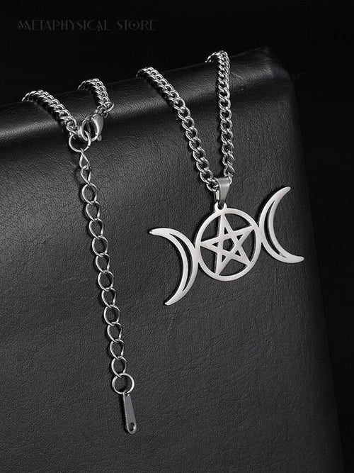 Triple moon pentacle necklace | Metaphysical Store
